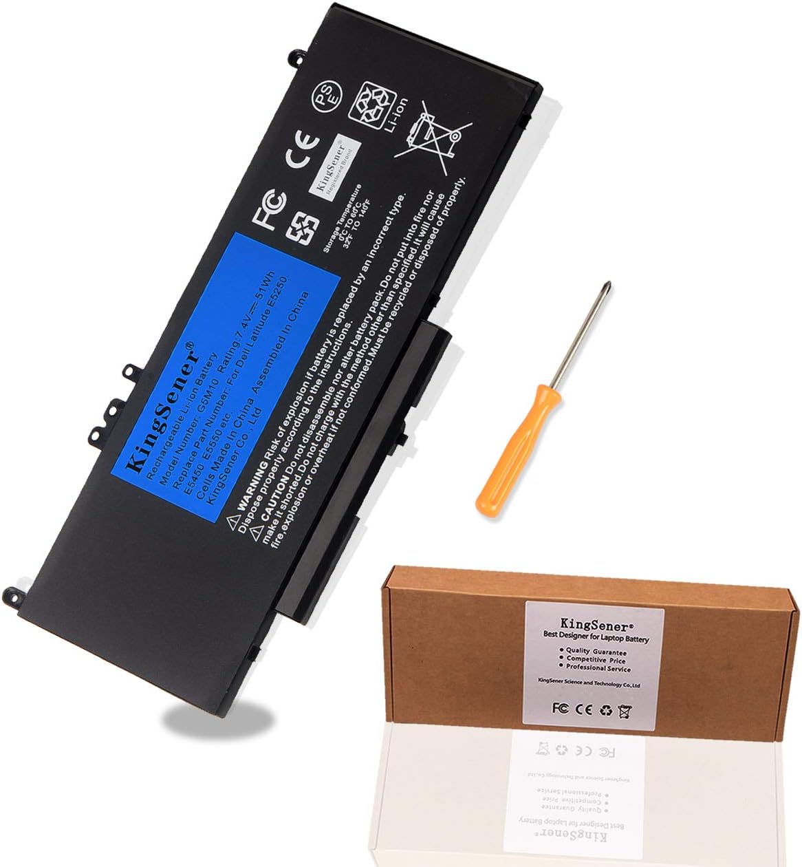 Amazon.com: 7.4V 51WH Laptop Battery G5M10 for DELL Latitude E5450 ...