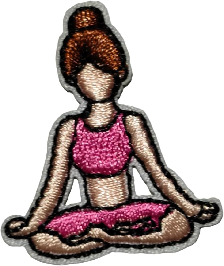 Amazon.com: HHO Mini Yoga Patch Lovely Cartoon Kids Embroidered Iron on ...