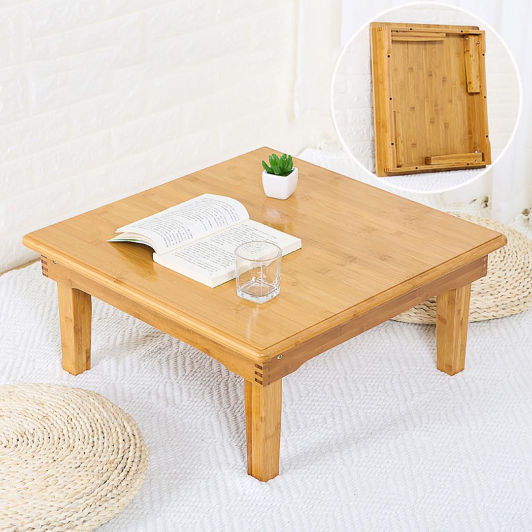 Amazon.com: Foldable Bamboo Table,Japanese-Style Household Square ...