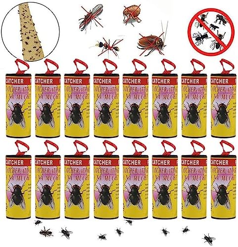 LYPER Fliege Papierstreifen Insektenfänger, 16 Stück Fliegenfänger ...