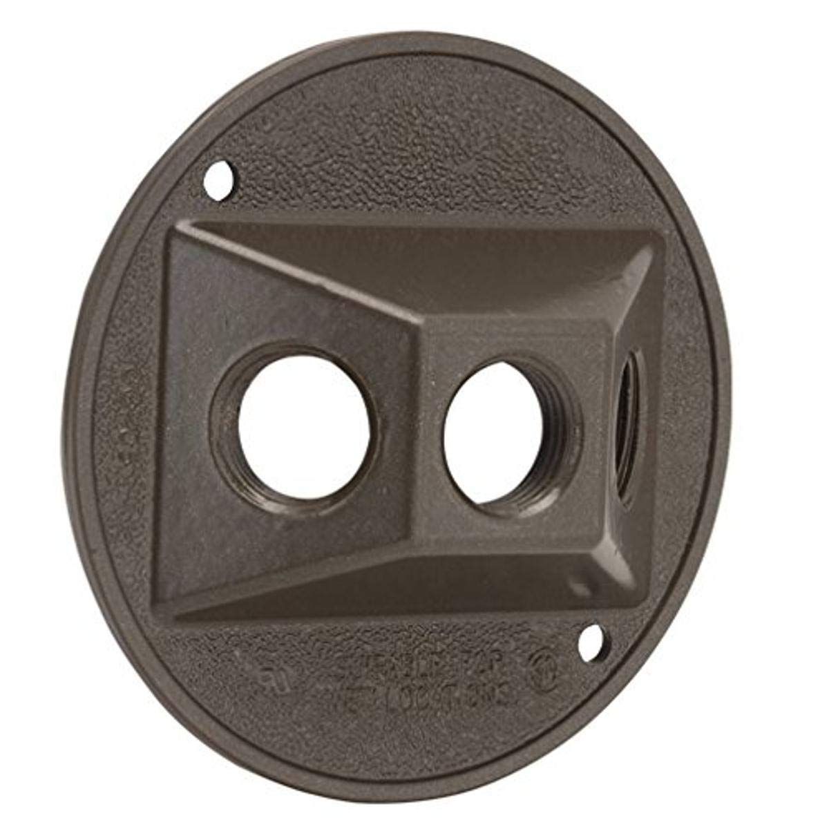 Hubbell-Bell 5197-7 Lampholder Cover, 4 x 1/2", Bronze - Electrical ...