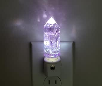 Amethyst Crystal Tower LED Night Light with Light Sensor - Amazon.com