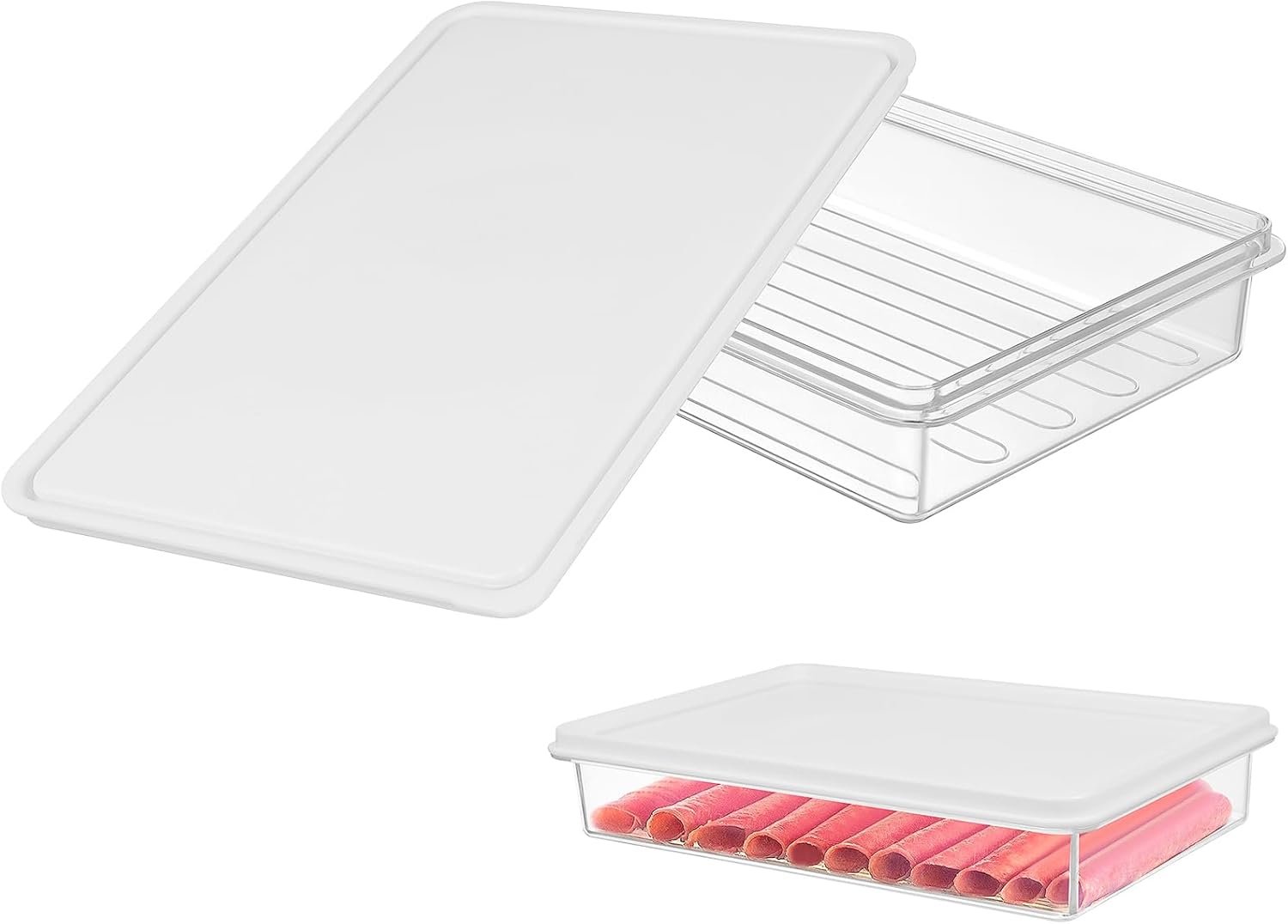 Amazon.com: Plastic Bacon Keeper with Lids 7.9 * 5.3Inch Airtight Deli ...