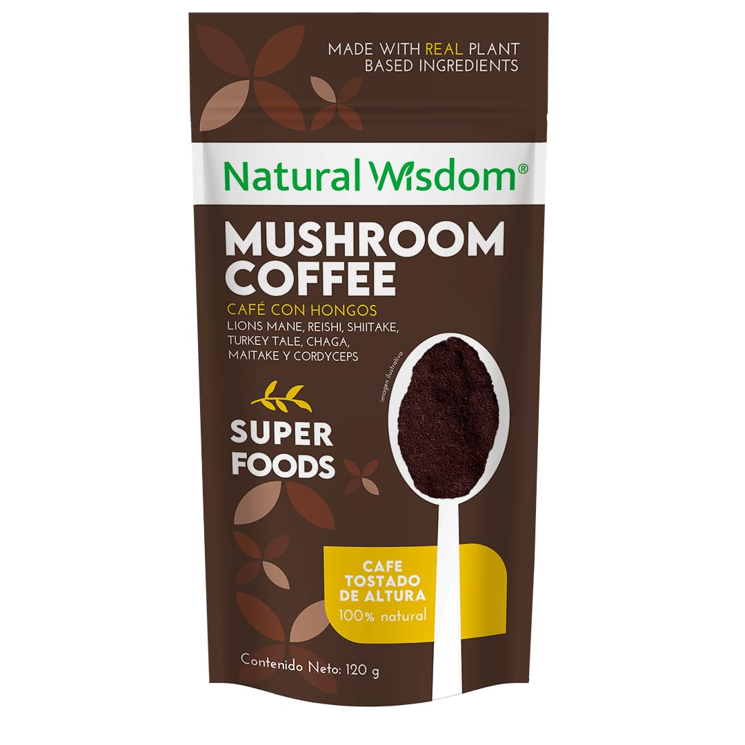 NW Mushroom Coffee Polvo 120gr para Bebidas con Café Puro Soluble y ...