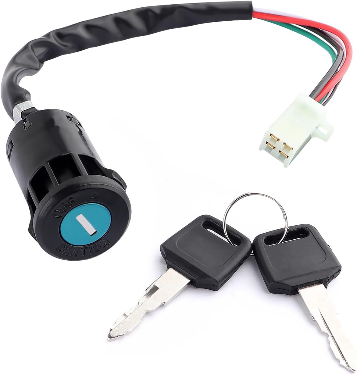 Amazon.com: Ignition Switch with Key,Standard 4 Wire Ignition Lock ...