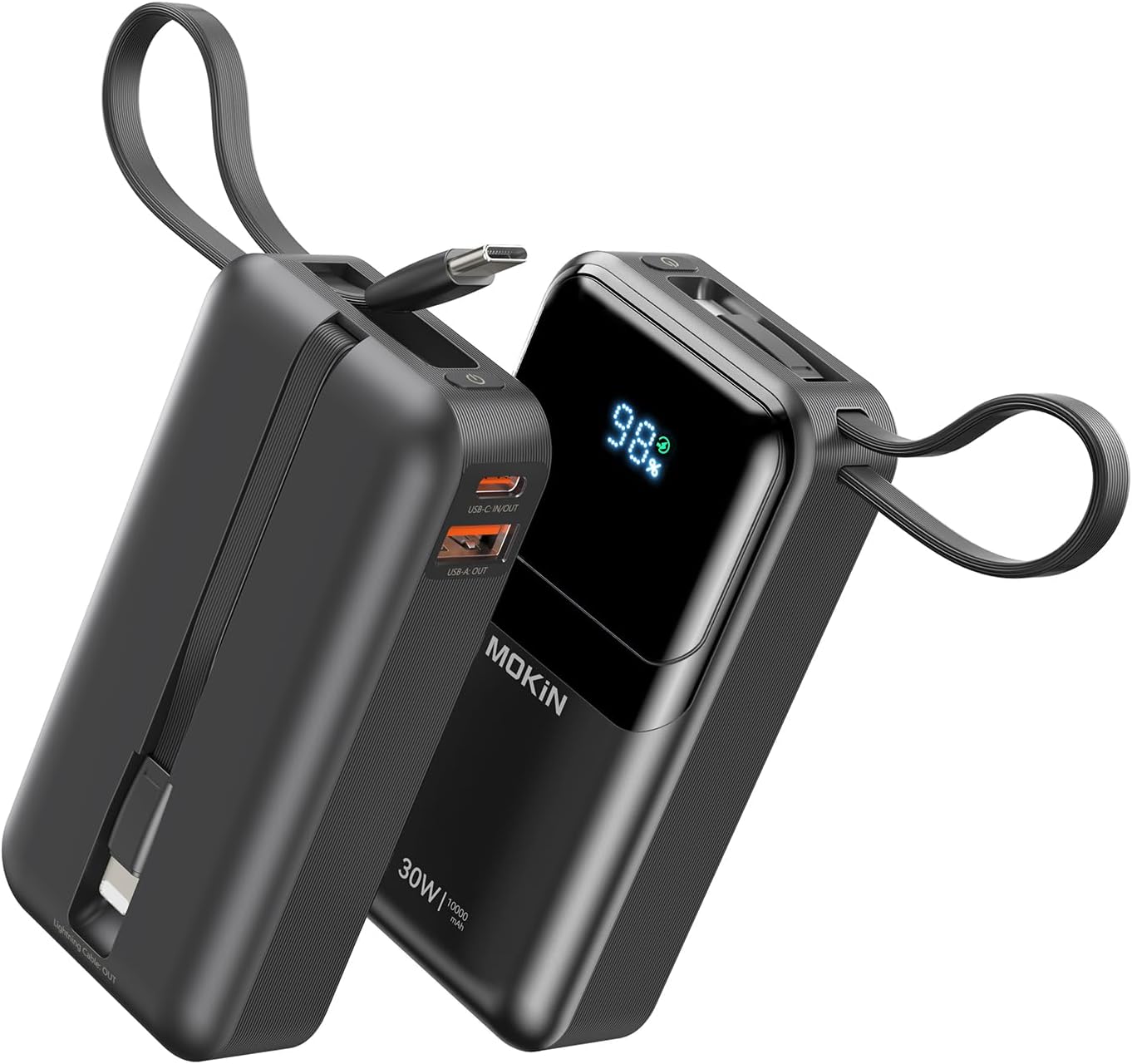 Amazon.com: MOKiN Portable Charger, 10000mAh Power Bank, 30W Fast ...