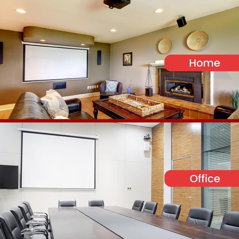 Spline Wall Autolock Pull Down Projector Screen, 10 Ft. - Width x 8 Ft ...