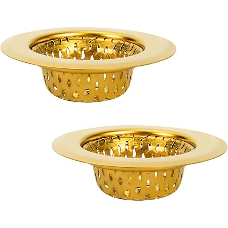 Retisee 2 Pcs Gold Kitchen Sink Drain Strainer Kitchen Sink Stopper Kit ...