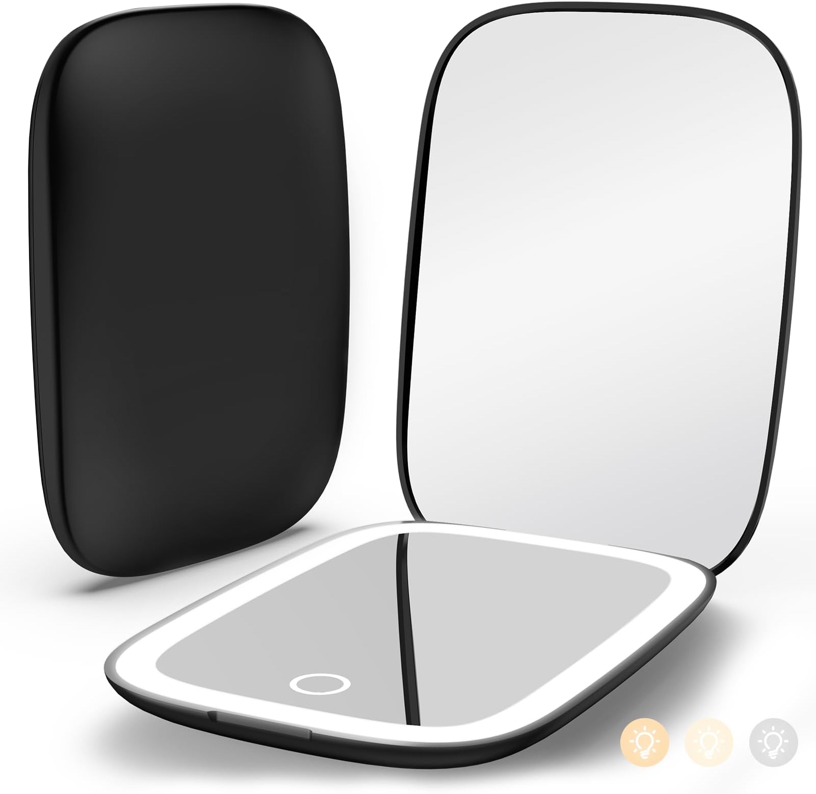 Amazon.com: Milishow Compact Mirror, 1x/3x Magnifying LED Pocket Mirror ...