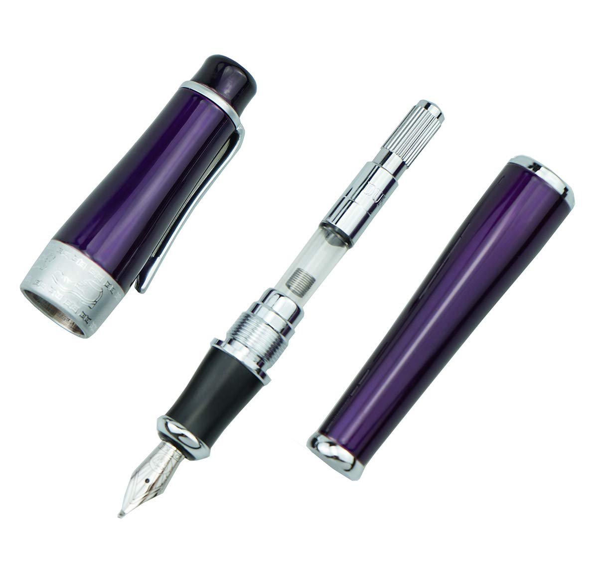 Fude Nib Fountain Duke Luxury Purple Fountain Pen, Asian Calligraphy ...