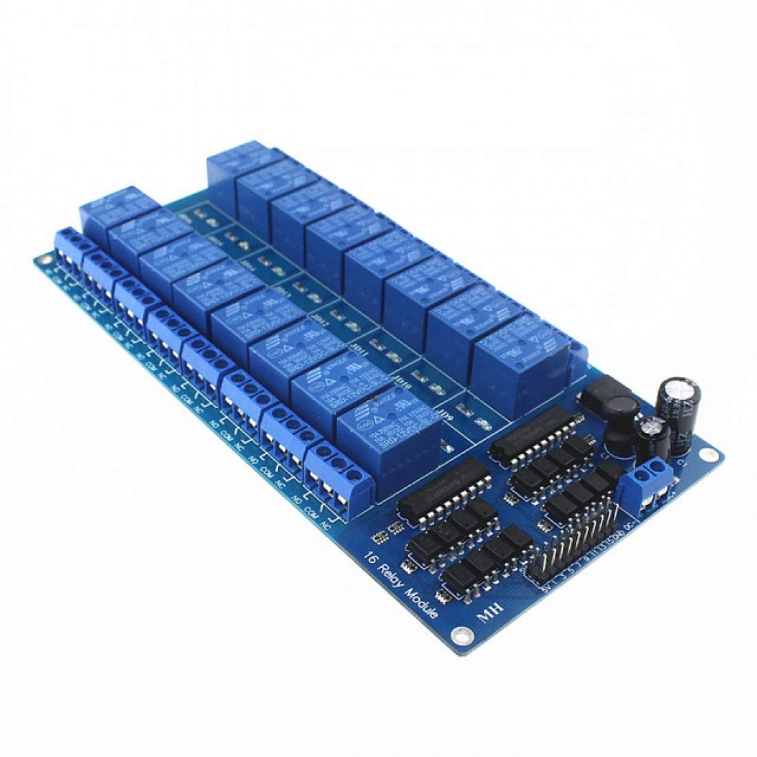 TECHTONICS 16 Channel 5V Relay Board Module W/Optocoupler for Arduino ...