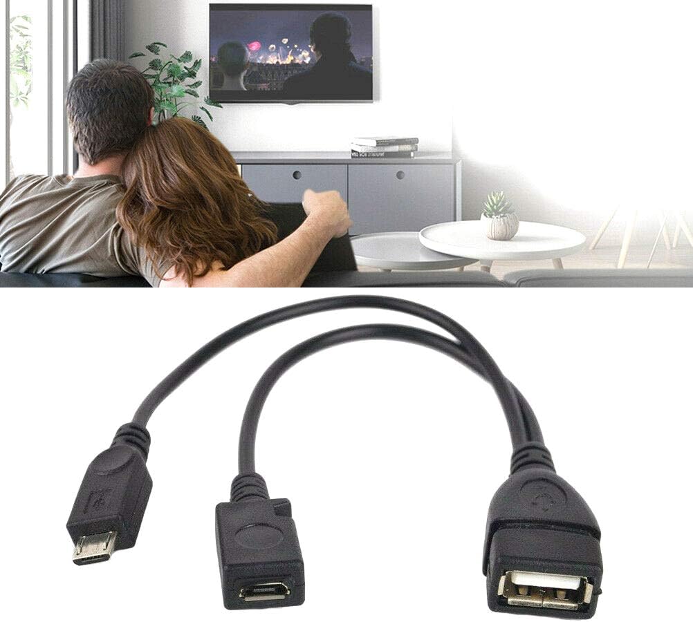 TV Stream USB Port Adapter, Micro OTG Cable and Power - Compatible with ...