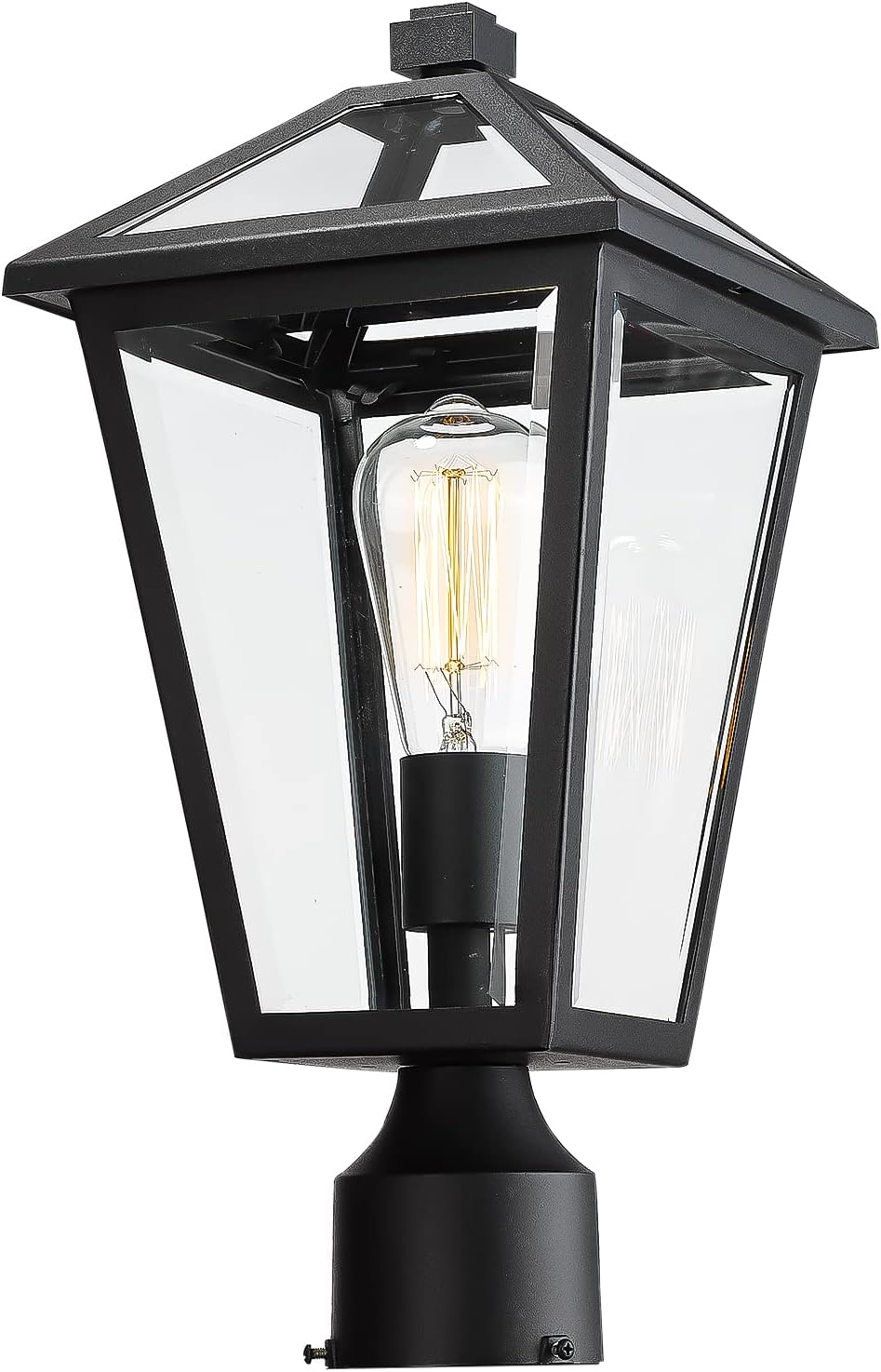 zeyu Outdoor Post Light 20076P and Exterior Post Light Base DZ1973 BK ...