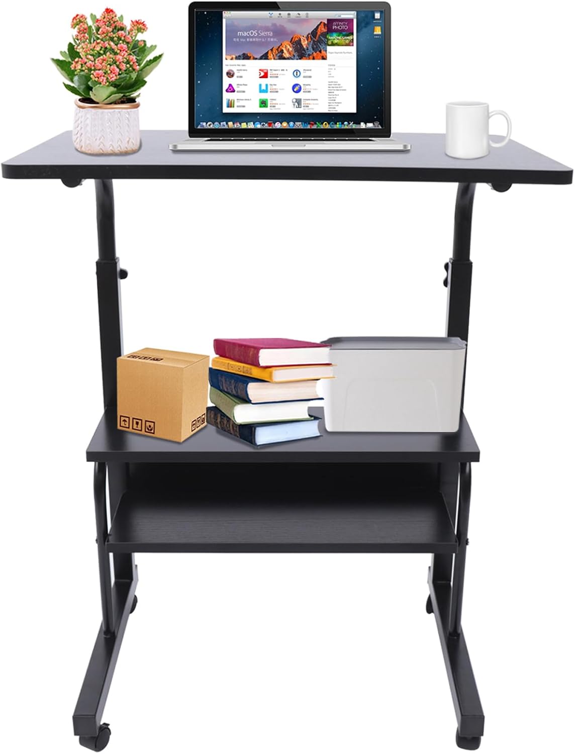 Amazon.com: Computer Cart, Computer Workstations, Mobile Standing Desk ...