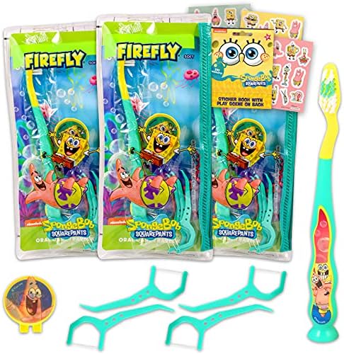 Spongebob Squarepants Toothbrush Set ~ Bundle with 3 Pc Kids Travel ...