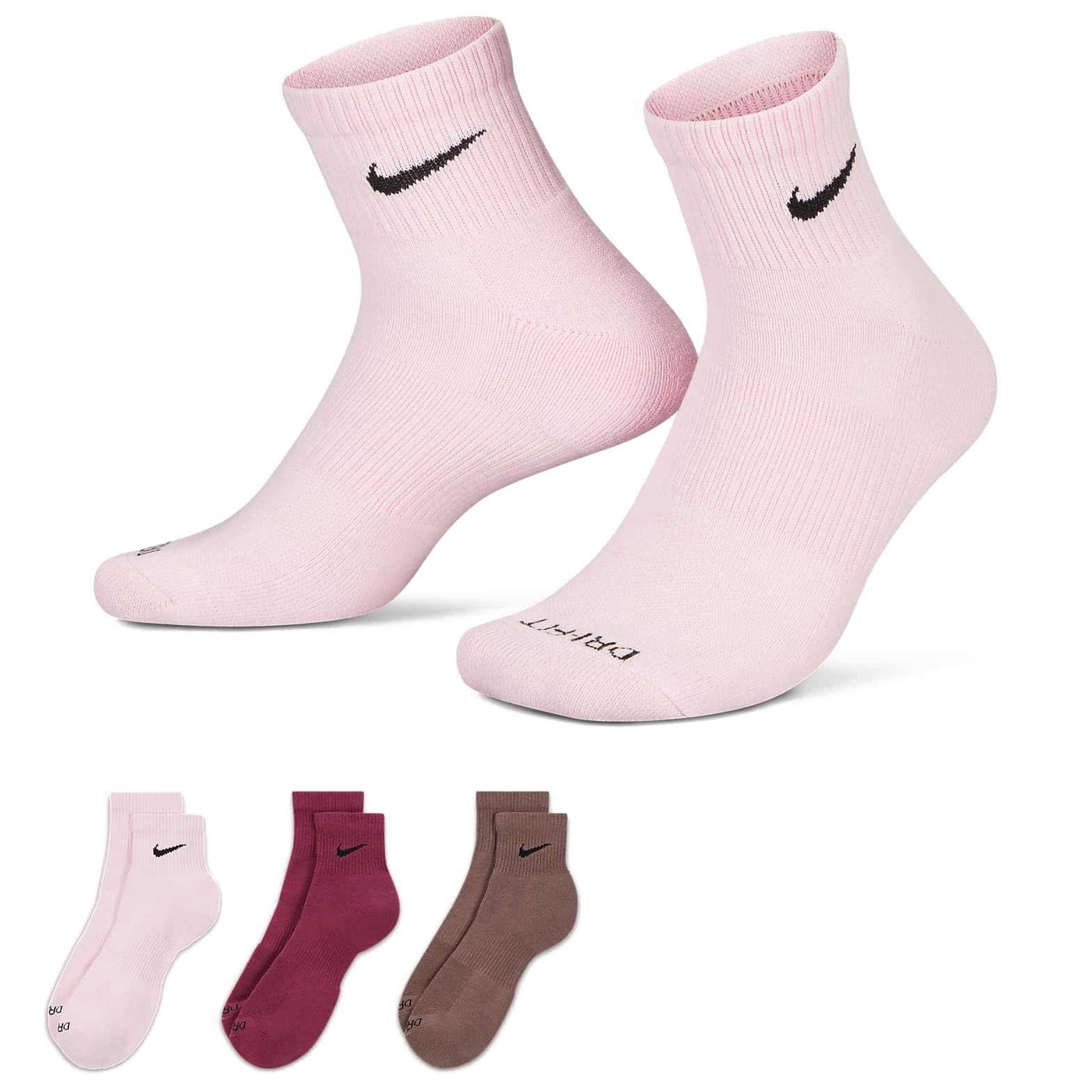 Nike Everyday Plus Cushioned Training Ankle Socks (3 Pairs) Adult, Size ...