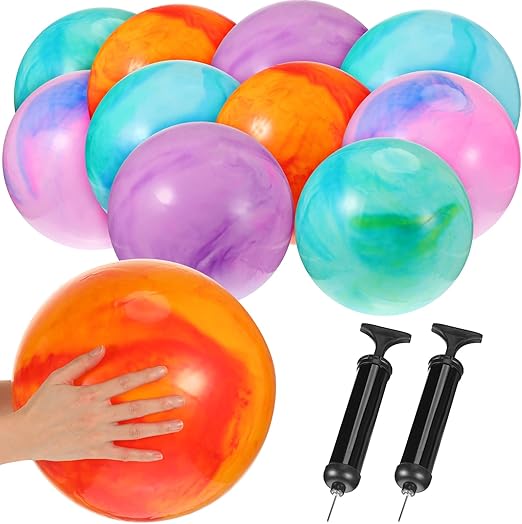 Amazon.com: Jerify 18 Inch Fun Bouncy Balls 15 Pcs Rubber Inflatable ...
