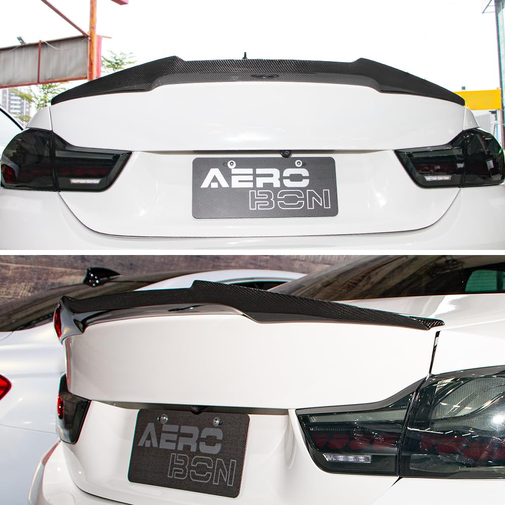 Snapklik.com : AeroBon Real Carbon Fiber Trunk Spoiler Compatible