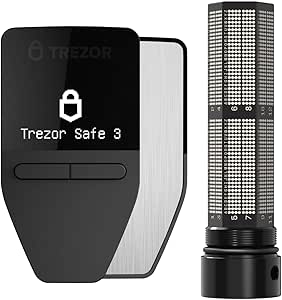 Amazon.com: Trezor Safe 3 (Stellar Silver) bundled with Keep Metal 24 Word SeedPhrase Storage ...
