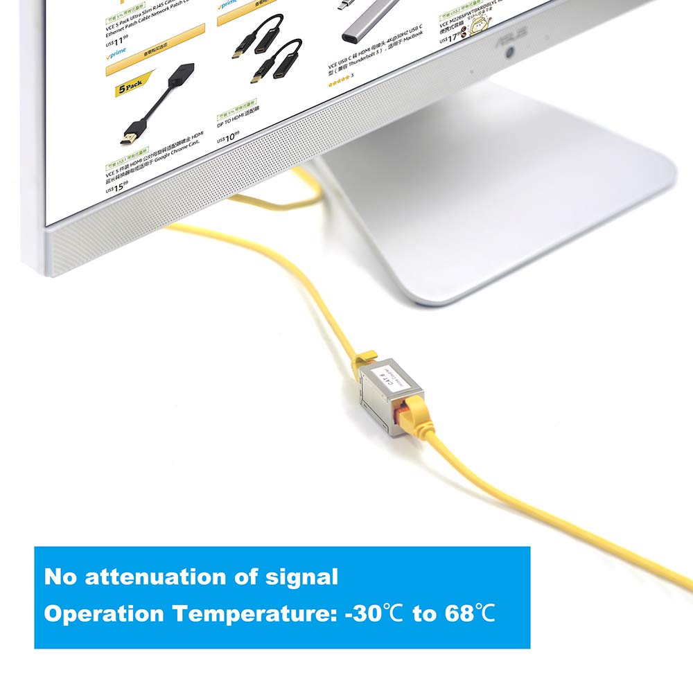Snapklik.com : RJ45 Cat6 Coupler Shielded 10-Pack, Ethernet Cable ...