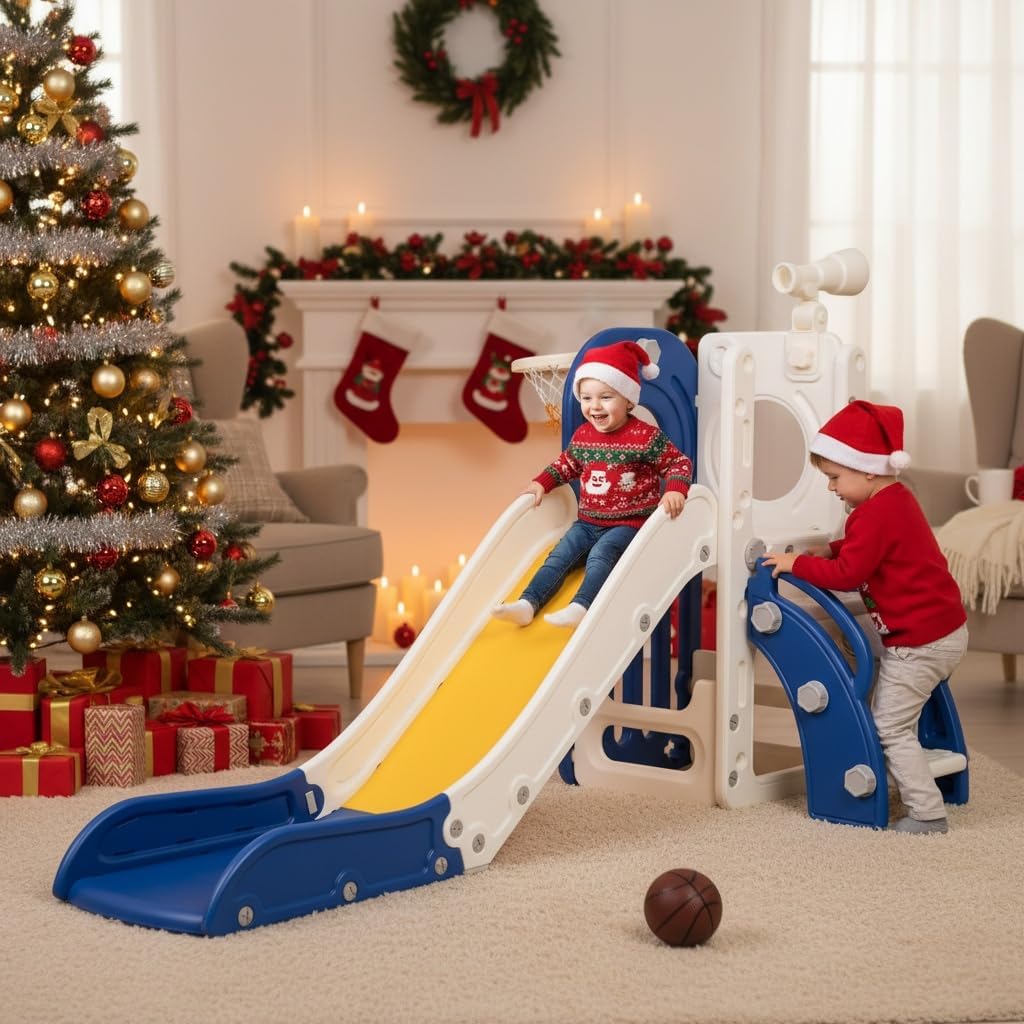 Amazon.com: NYEEKOY Indoor Toddler Slide,6 in 1 Slide for Toddlers 1-3 ...