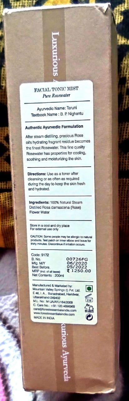 Forest Essentials Pure Rose Water Facial Toner, 200ml : Amazon.in: Beauty