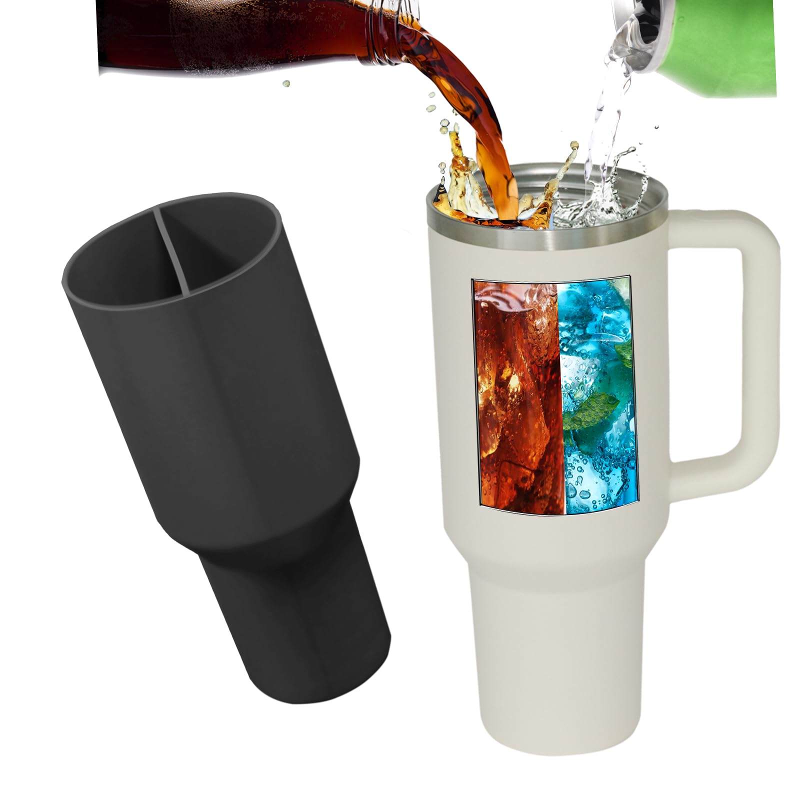 Amazon.com | BBK Stanley Cup 2-in-1 Drink Separator Silicone Liner ...