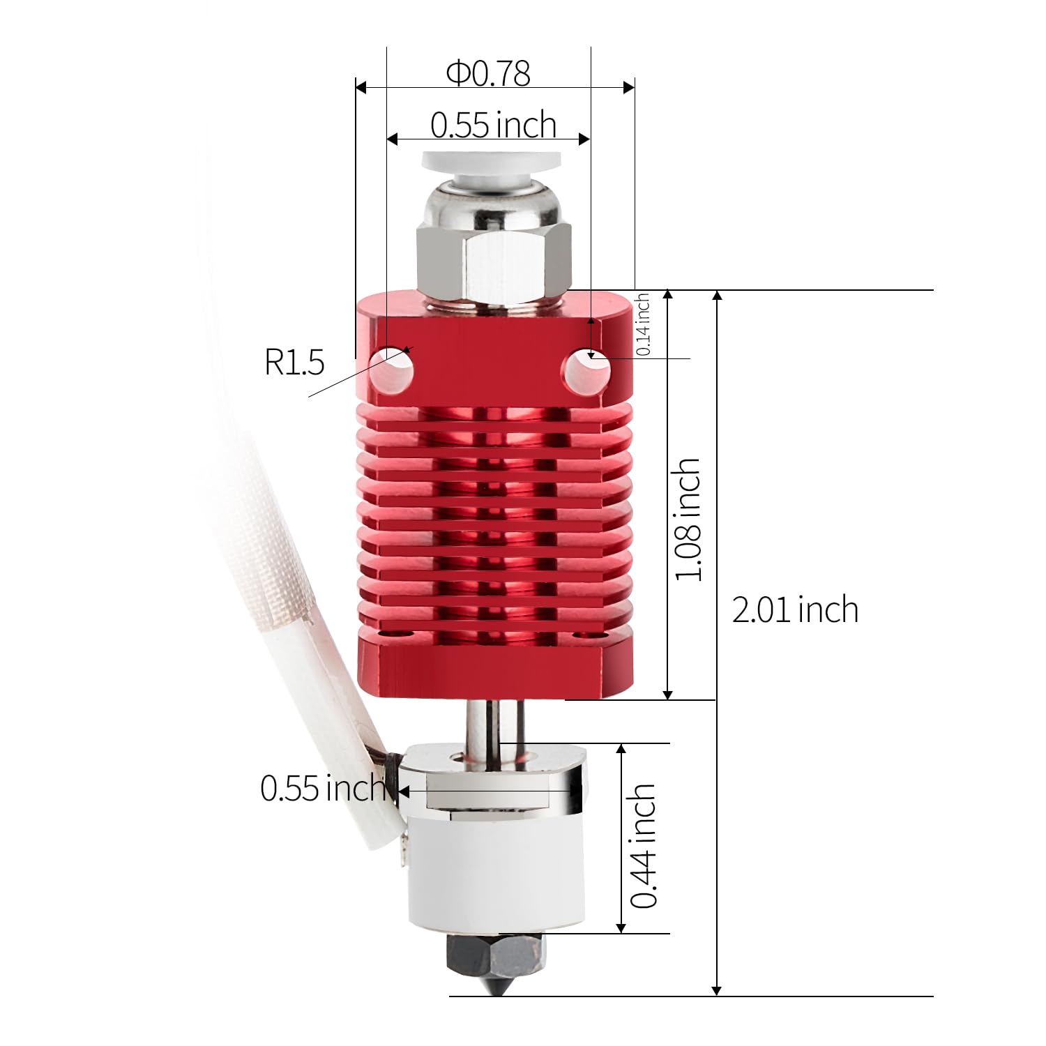 Snapklik.com : Ender 3 Hotend All-Metal Upgrade: 24V 60W CHC Hotend ...