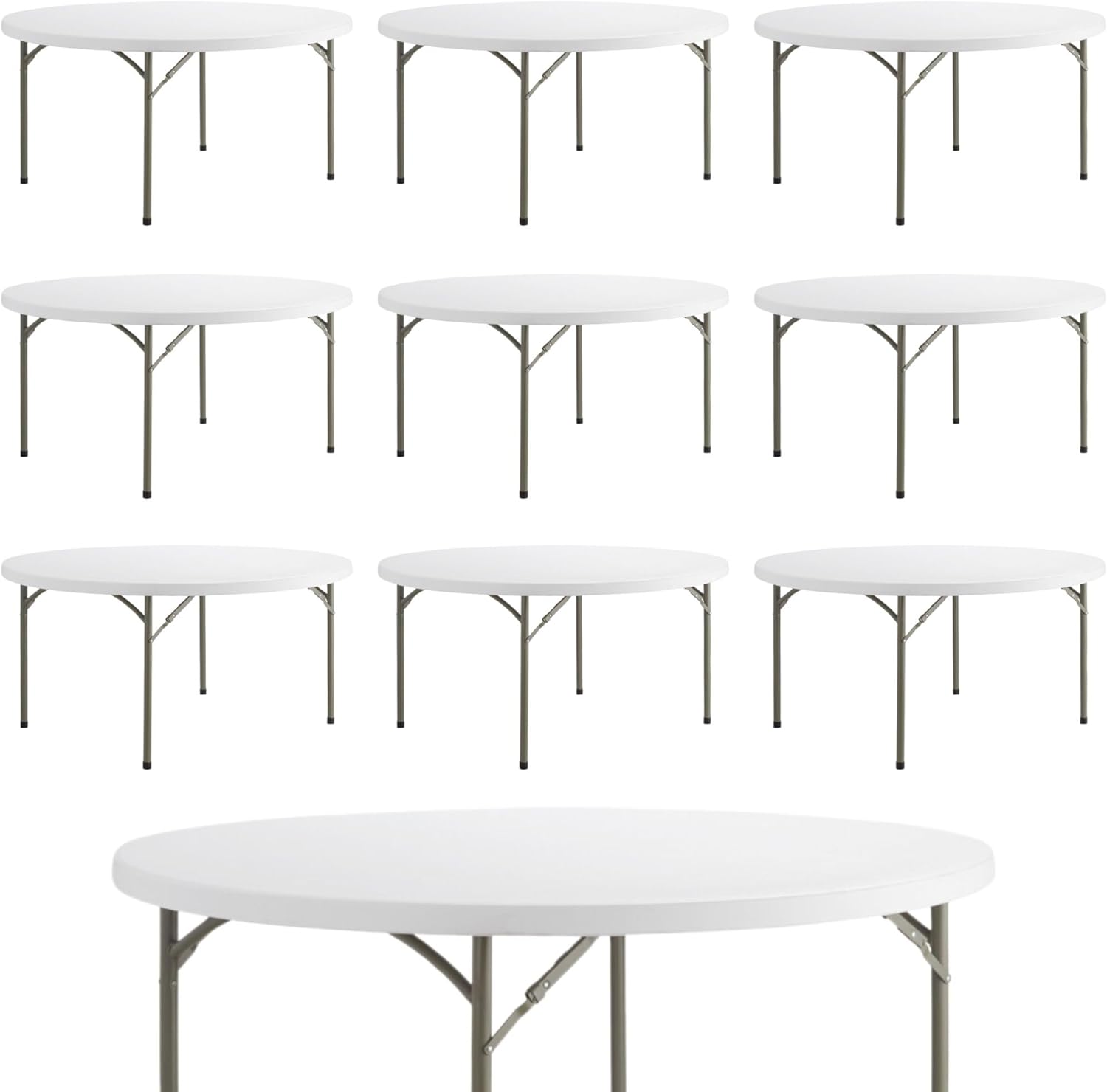 Amazon.com: KTLT 10 Pack! 60" Round Commercial Folding Table - Heavy ...