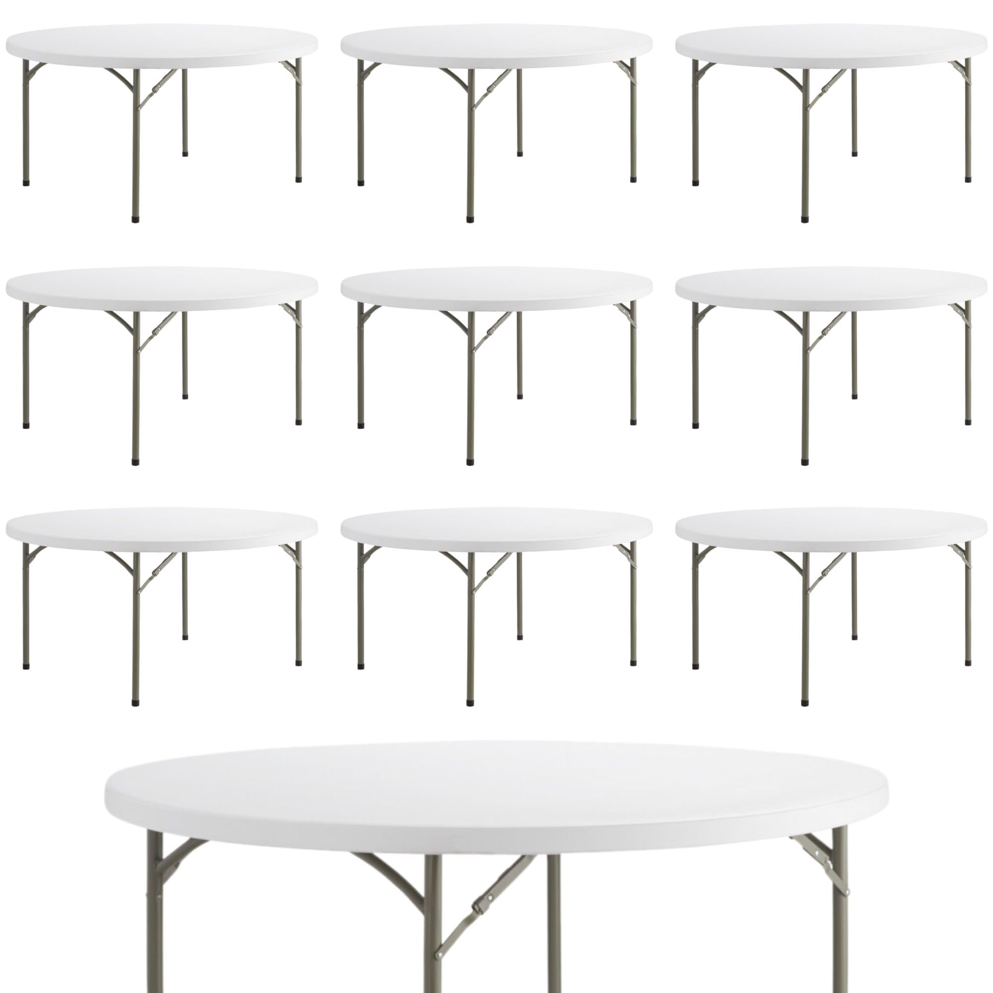 Amazon.com: KTLT 10 Pack! 60" Round Commercial Folding Table - Heavy ...