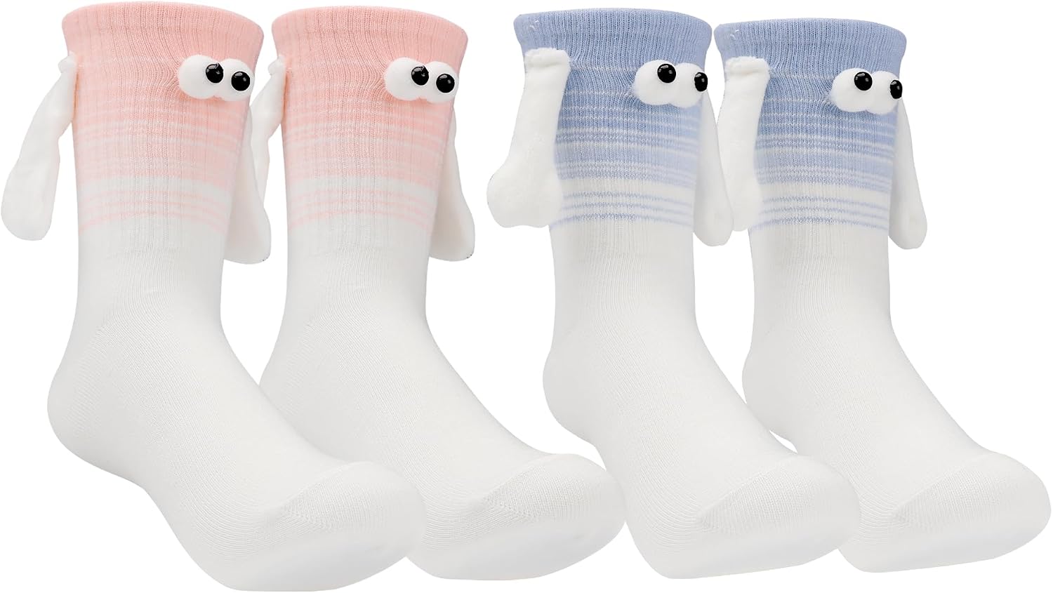 Amazon.com: cureder 2 Pairs Magnetic Hold Hands Socks,Funny Couple ...