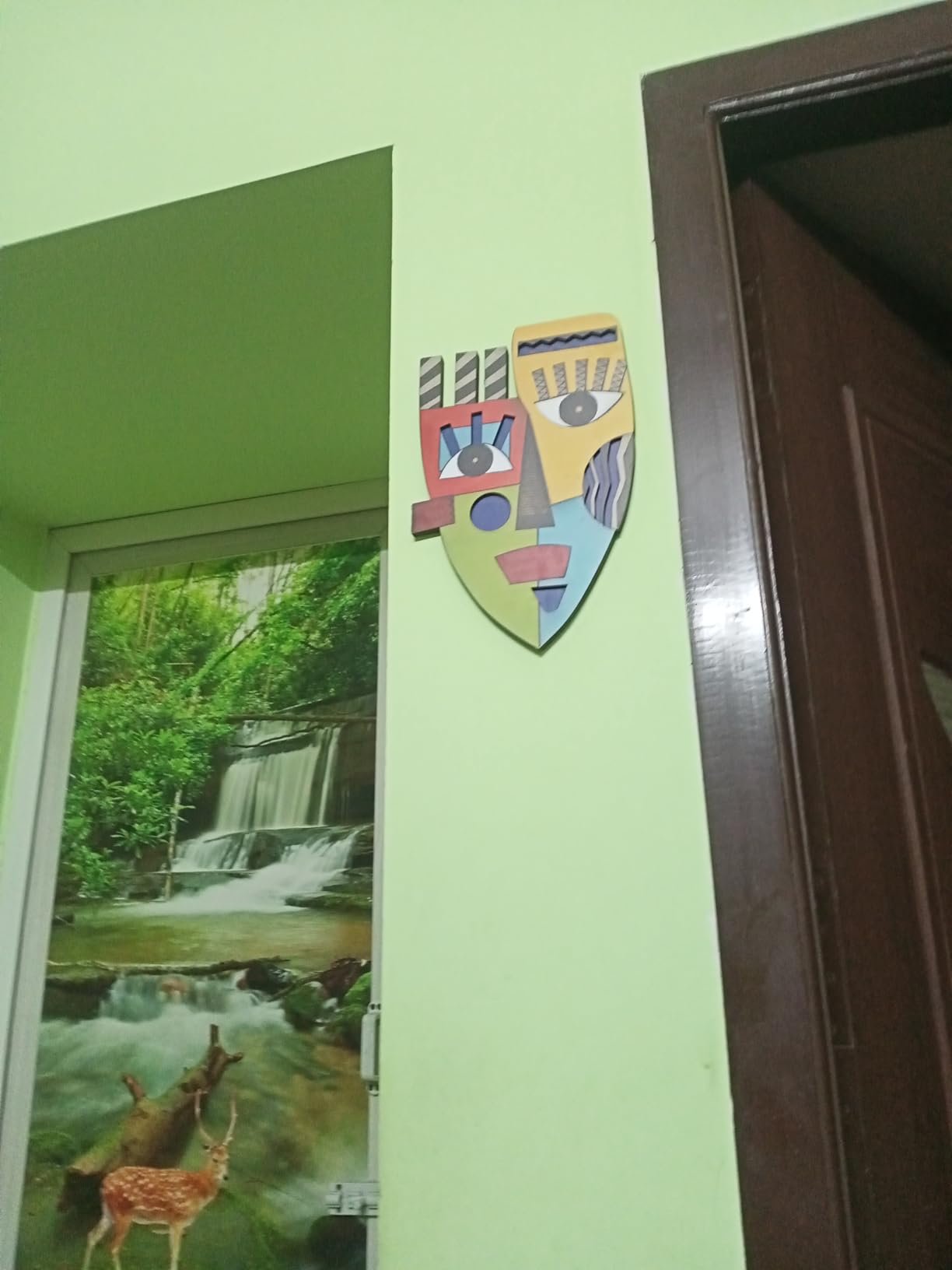 APS ART PLUS STORE Wooden 3D Wall Sculpture For Wall Decor, Unique Face ...