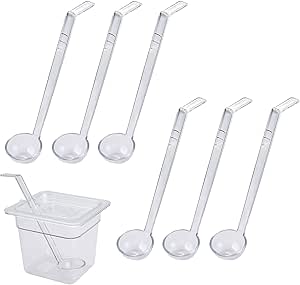 Amazon.com: 6 Pcs Ladle,7.87 Inch Mini Plastic Serving Spoons,Small ...