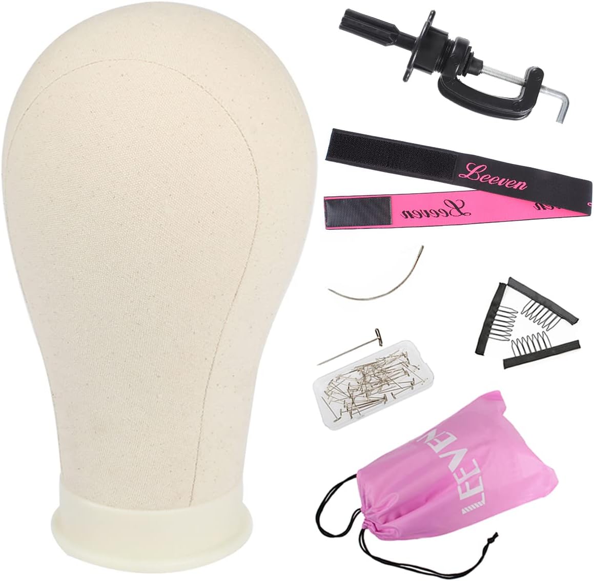 SZCY LLC Tête de perruque en toile de 58,4 cm, trépied avec tête, tête ...