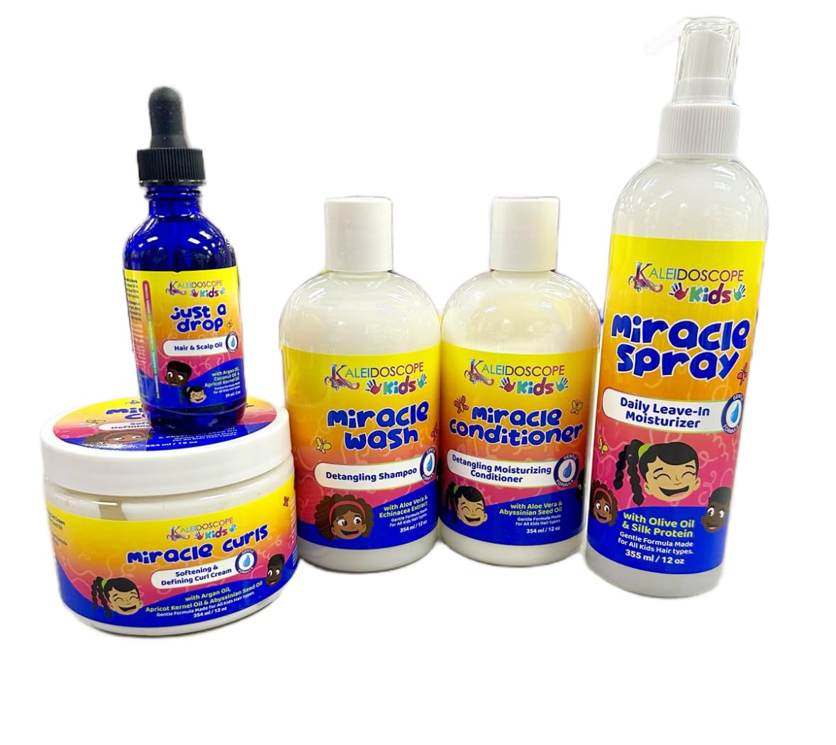 Amazon.com : Kaleidoscope Kids Collection - Detangling Shampoo, Leave ...