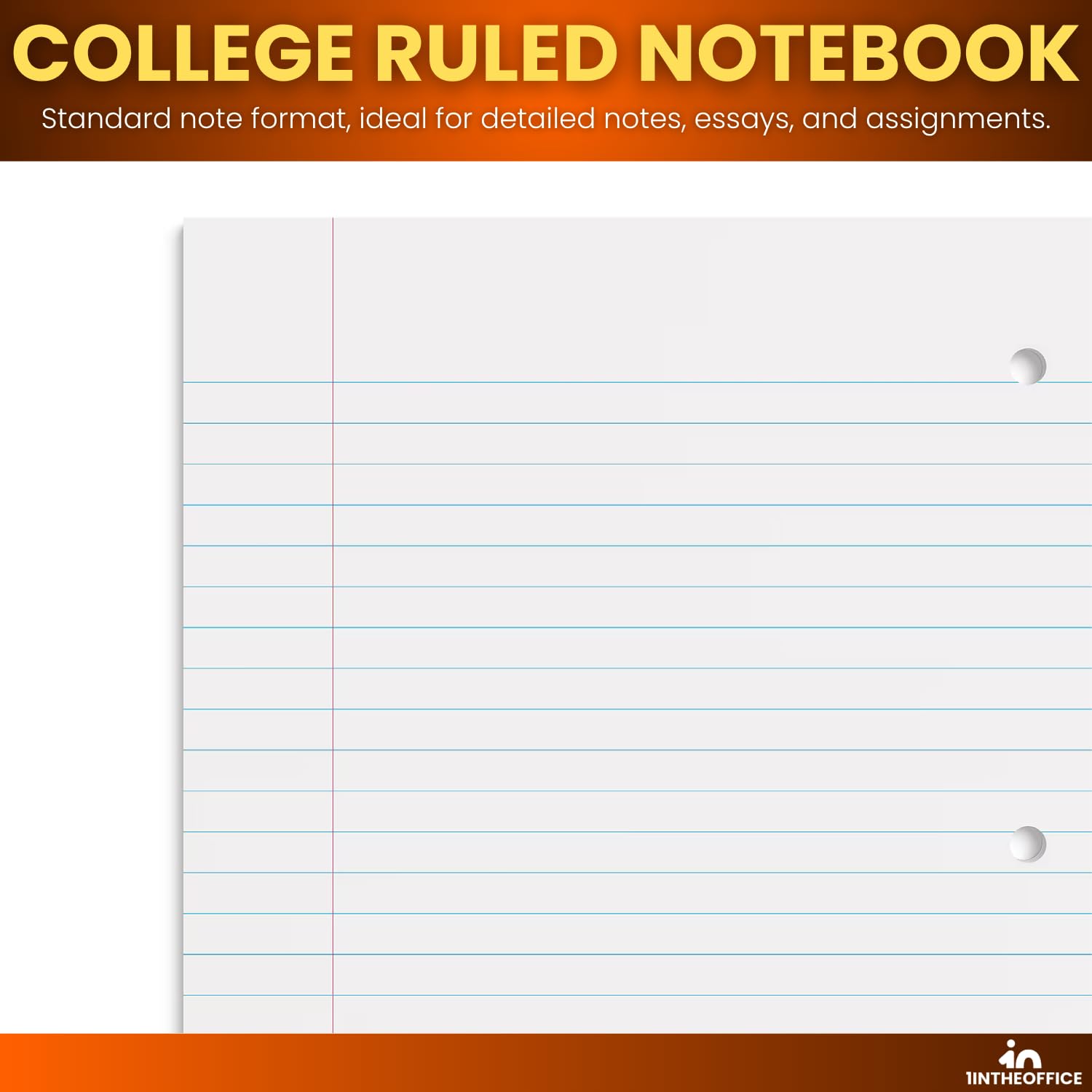 Snapklik.com : 1InTheOffice College Ruled Spiral Notebook 8x11, Spiral ...
