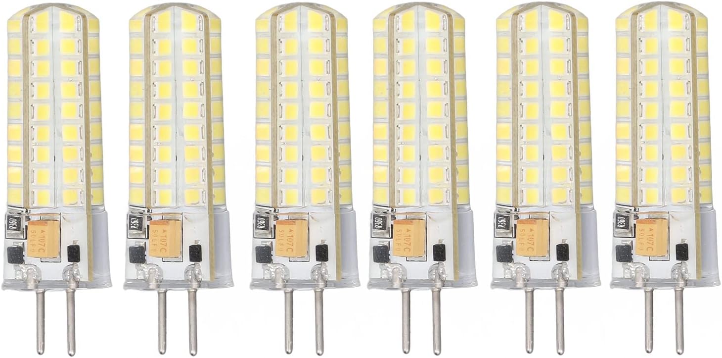 6 Stück 7 W AC DC12 V LED-Lampe GY6.35 Lampenfassung 700 Lm 72 LEDs 360 ...