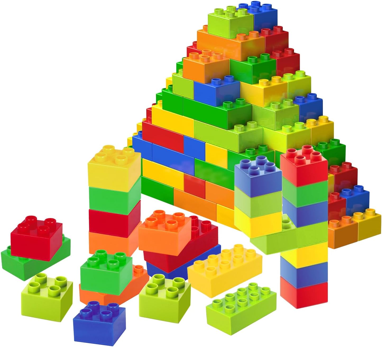 Amazon.com: Cabeeskii Large Building Blocks, 108 Pieces of Bricks in 6 ...