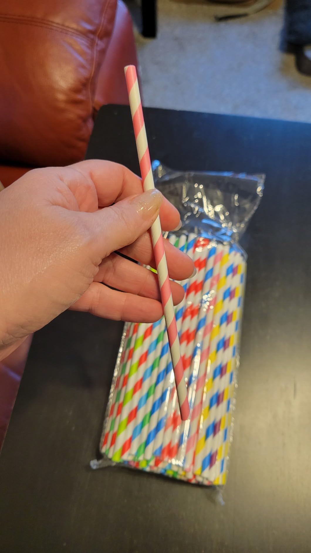 Paper Drinking Straws (100 Pack) Assorted Biodegradable Strong for Kids ...