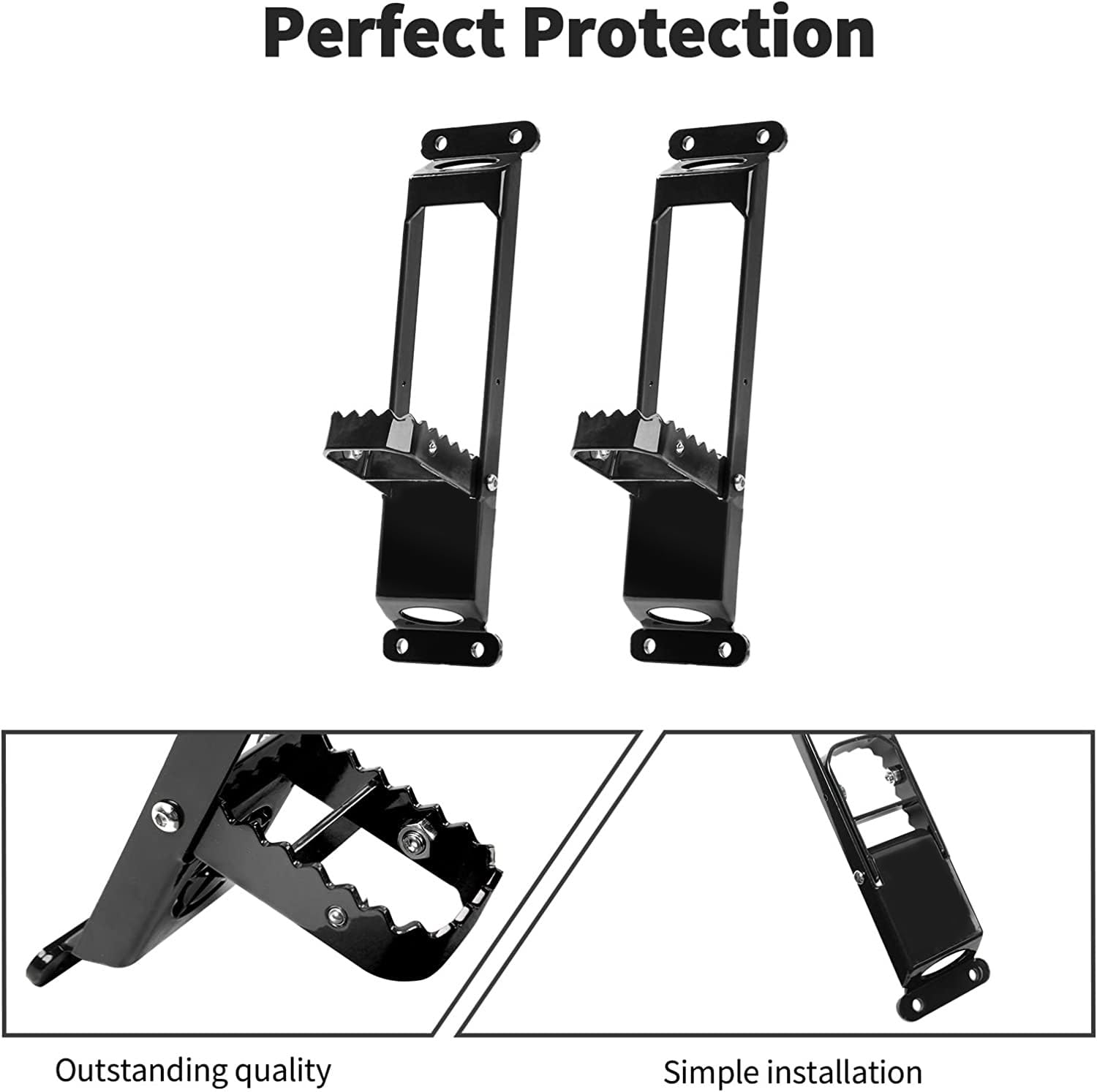 Snapklik.com : JWWY Door Hinge Steps Metal Folding Door Pedal Foot Pegs ...