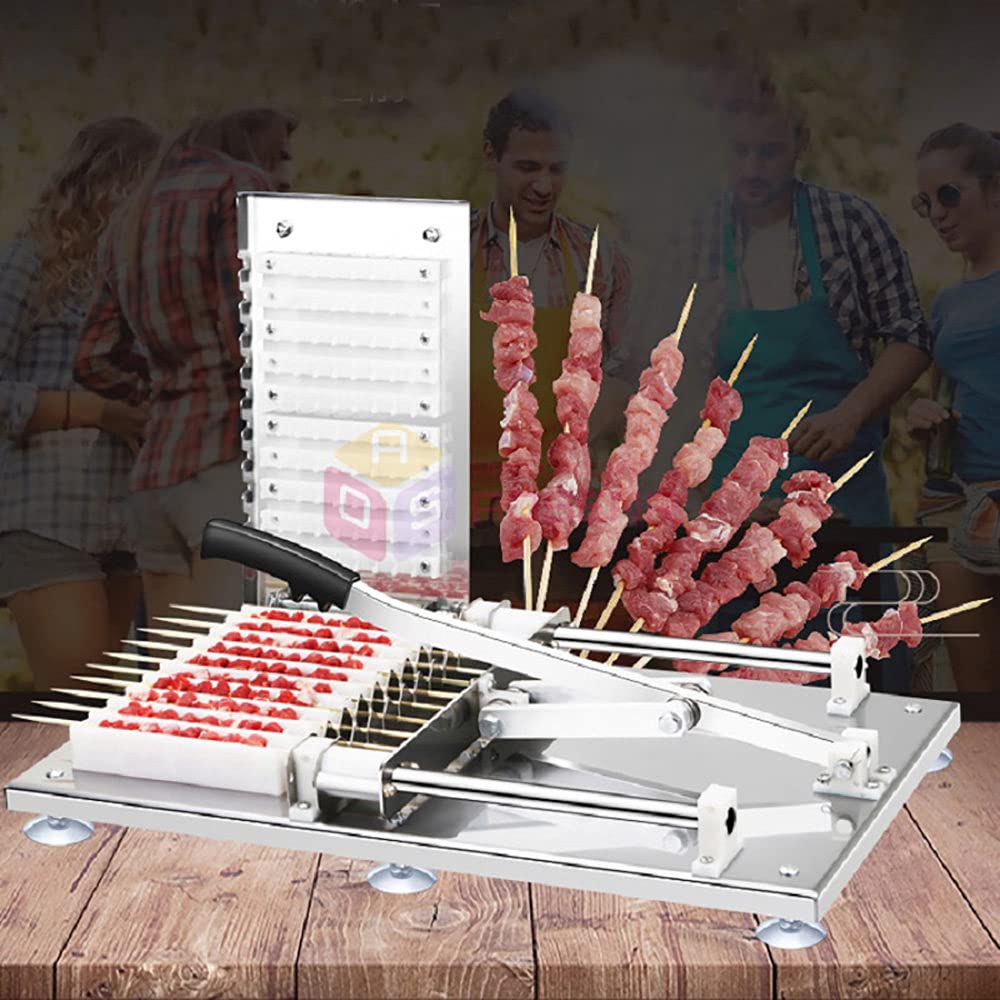 Snapklik.com : Manual Skewer Machine BBQ Stainless Steel Mutton Kebab ...