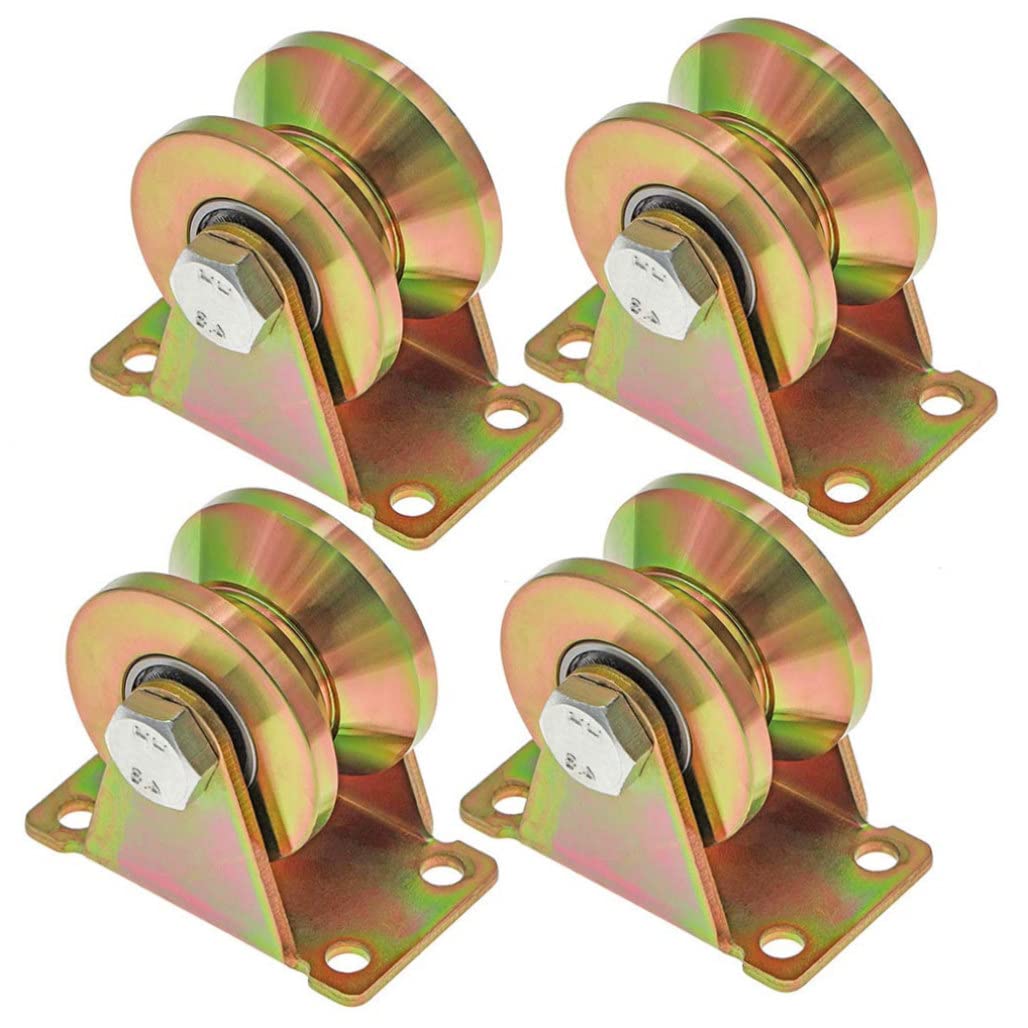 Buy V-Groove Track Wheel 50mm Heavy Duty Sliding Gate Track Roller with ...