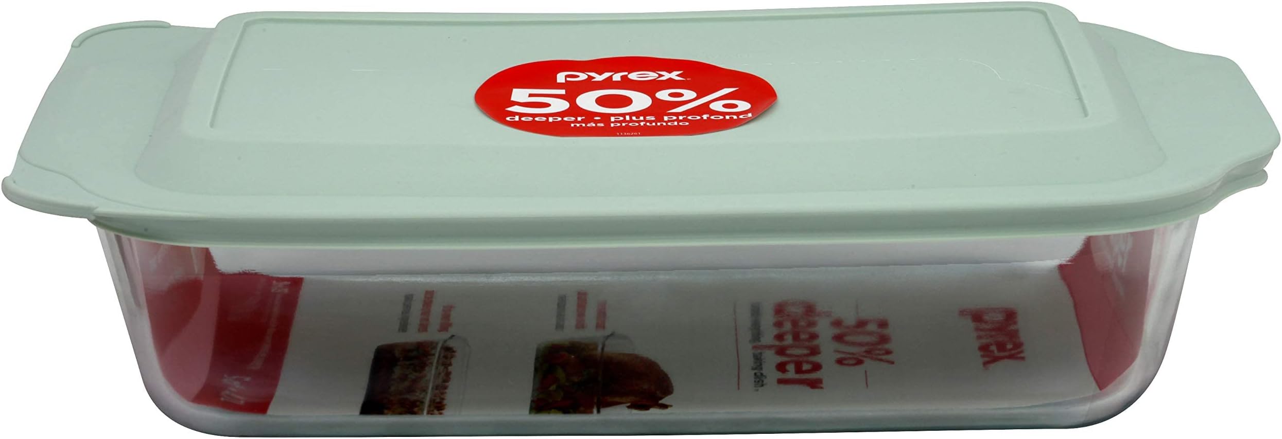 Amazon.com: Pyrex CORINGWARE-PYREX DEEP 9"X13"BKR W/LID, Plain : Home ...