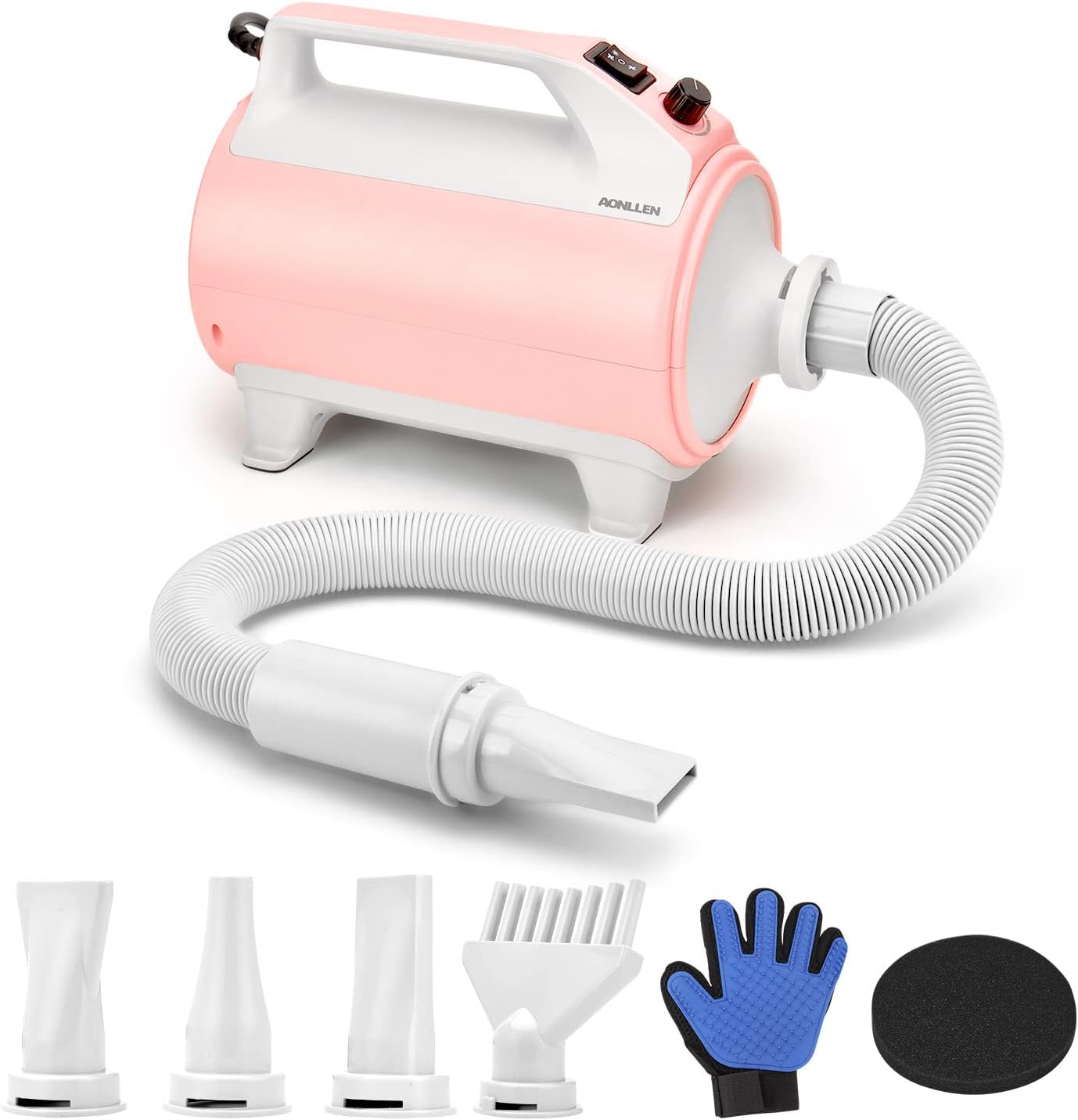 Amazon.com: AONLLEN Dog Hair Dryer, 4.3hp Stepless Adjustable Speed ...