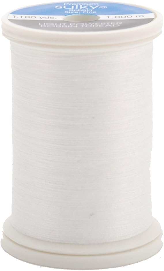 Amazon.com: Sulky Bobbin Thread 60wt 1,100yd, White