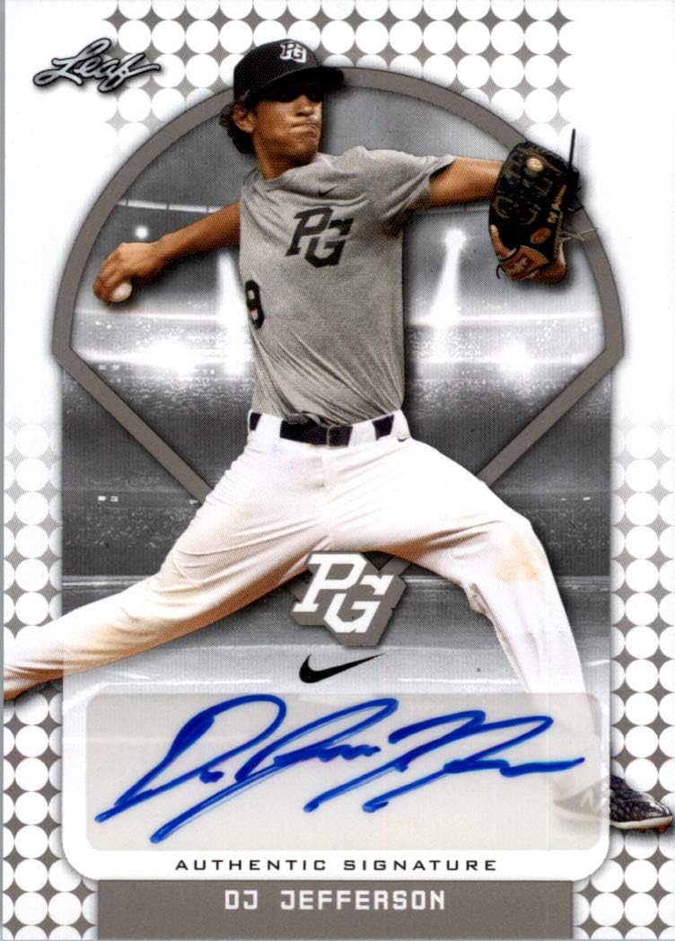 Amazon.com: DJ Jefferson 2018 Leaf Perfect Game Autograph NIKE All ...