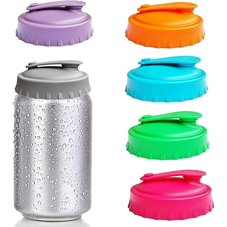 Amazon.com: 2 Pack Reusable Silicone Can Protector Lid or Covers with ...