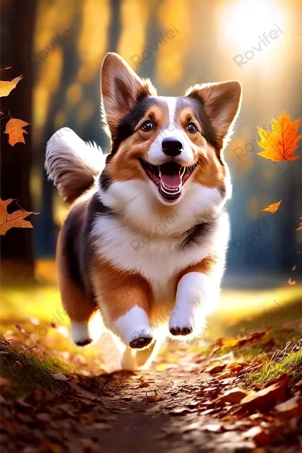 Amazon.com: Large Size Puzzle for Adults and Teenagers Autumn Corgi Dog ...