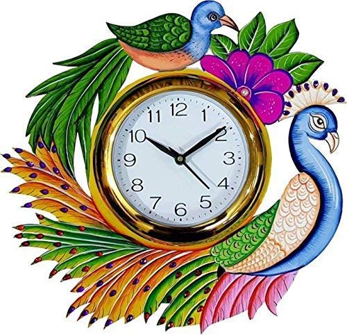 Buy Prem Art & Crafts Pecock Theme Analog Wall Clock Online at Low ...