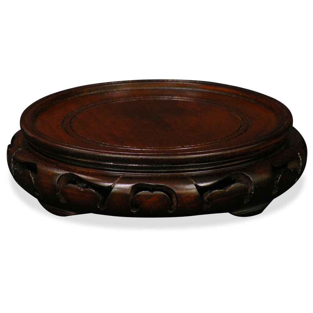 Amazon.com: ChinaFurnitureOnline Wooden Chinese Round Stand, 5.5 Inch ...